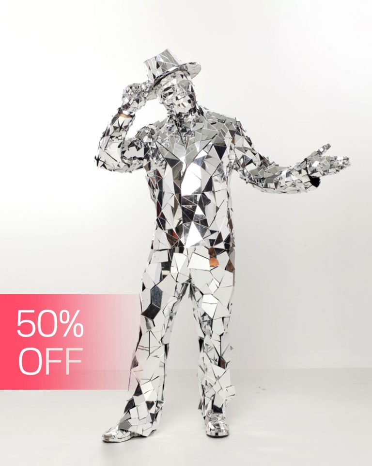 Mirror Sexy Cowboy Costume for men with 300 LEDs - by ETERE
