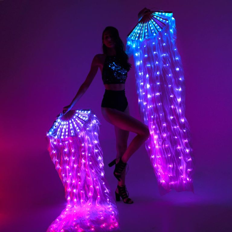 LED Fan Veils with 145 leds for performances - by ETERESHOP