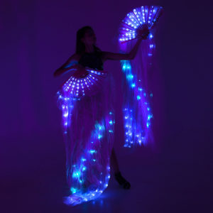 LED Fan Veils with 145 leds for performances - by ETERESHOP
