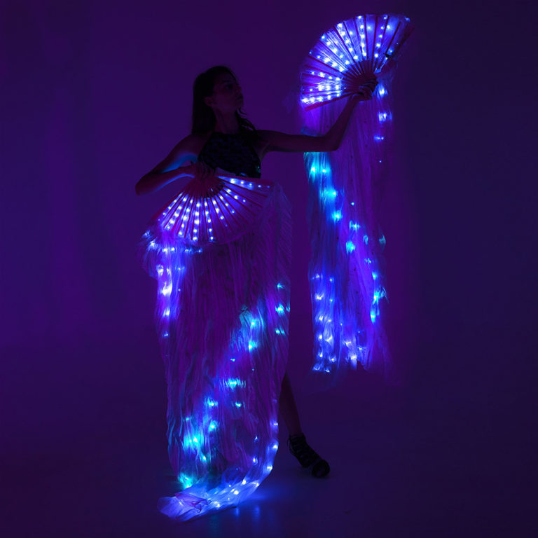 LED Fan Veils with 145 leds for performances - by ETERESHOP