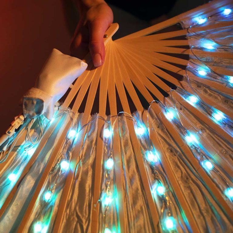 LED Fan Veils with 145 leds for performances - by ETERESHOP