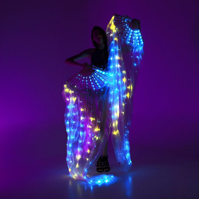 LED Fan Veils with 145 leds for performances - by ETERESHOP