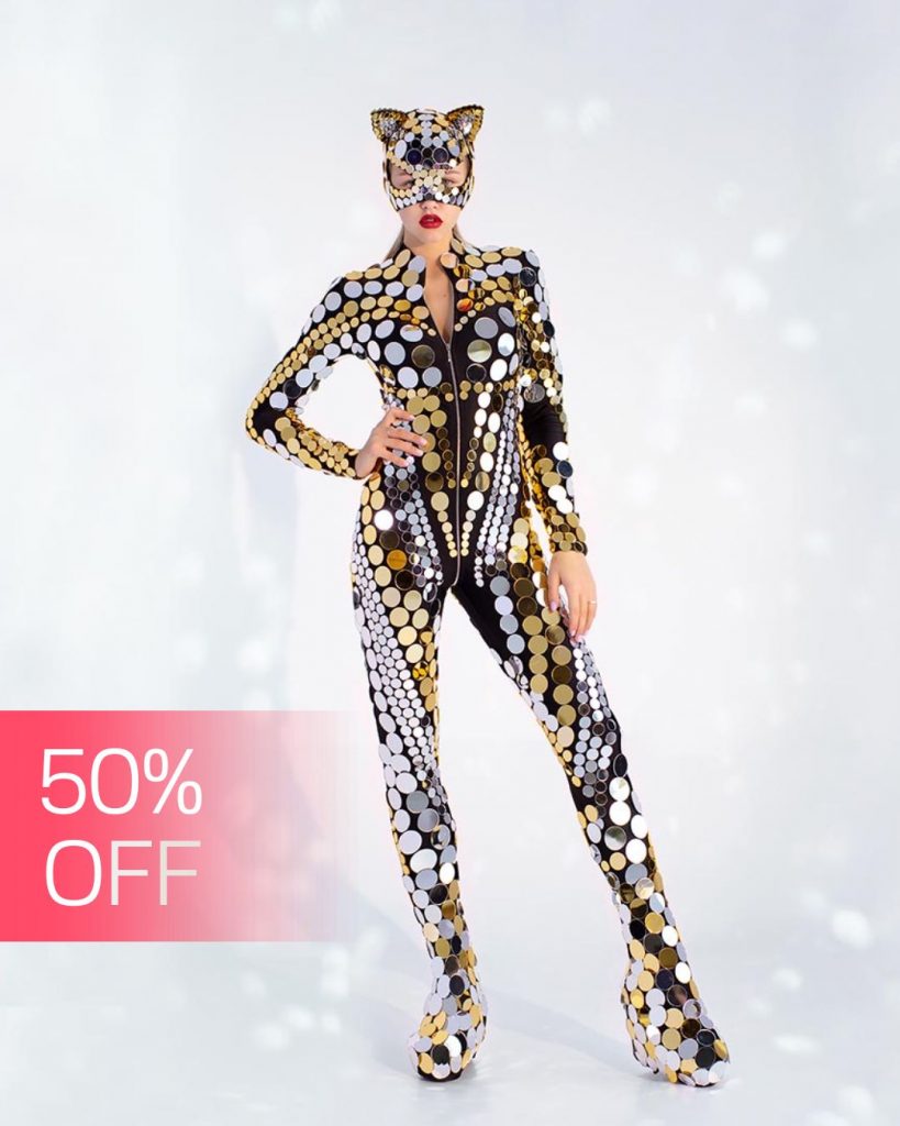 Mirror Sexy Cowboy Costume for men with 300 LEDs - by ETERE