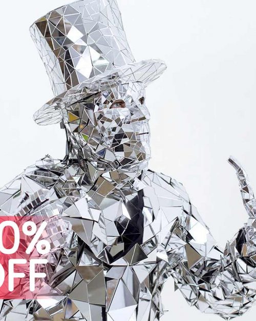 Mirror Man costumes at an affordable price - Light Solutions ETERE