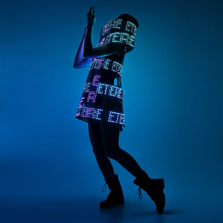 LED panel light up bodysuit - Artnet glow costumes - by ETERESHOP