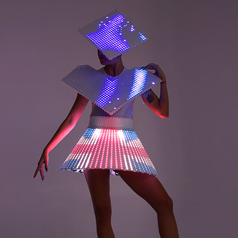 LED panel light up bodysuit - Artnet glow costumes - by ETERESHOP