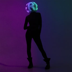 Light up LED Helmet Screen In White Colour _H34-2 by ETERESHOP