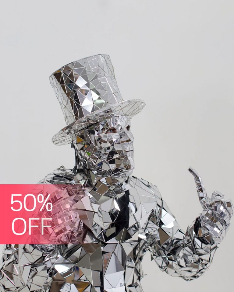 Mirror Sexy Cowboy Costume for men with 300 LEDs - by ETERE