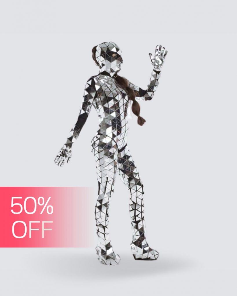 Mirror Sexy Cowboy Costume for men with 300 LEDs - by ETERE