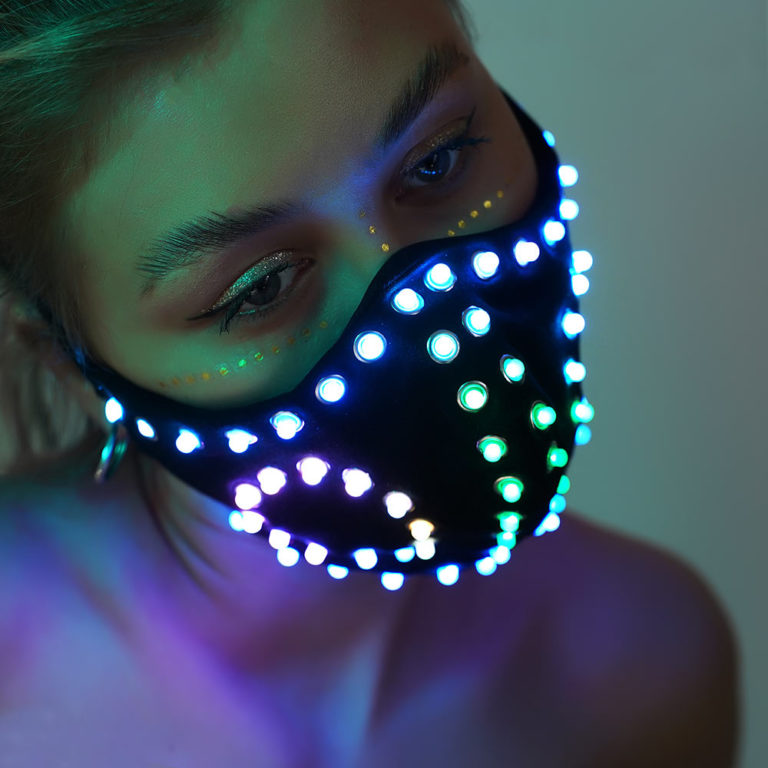 LED Face Mask Fetish Style for shows and events - by ETERESHOP