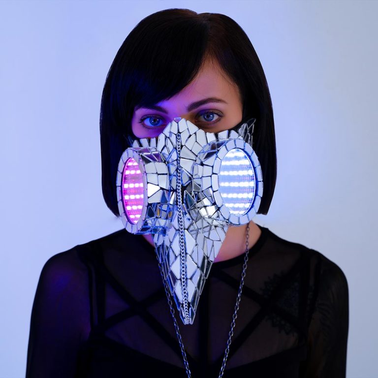 Silver Infinity Mirror Beak Mask for Hallowen by ETERESHOP _M109