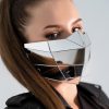 Silver Mirror Face Mask Low Poly Design by ETERESHOP _M108
