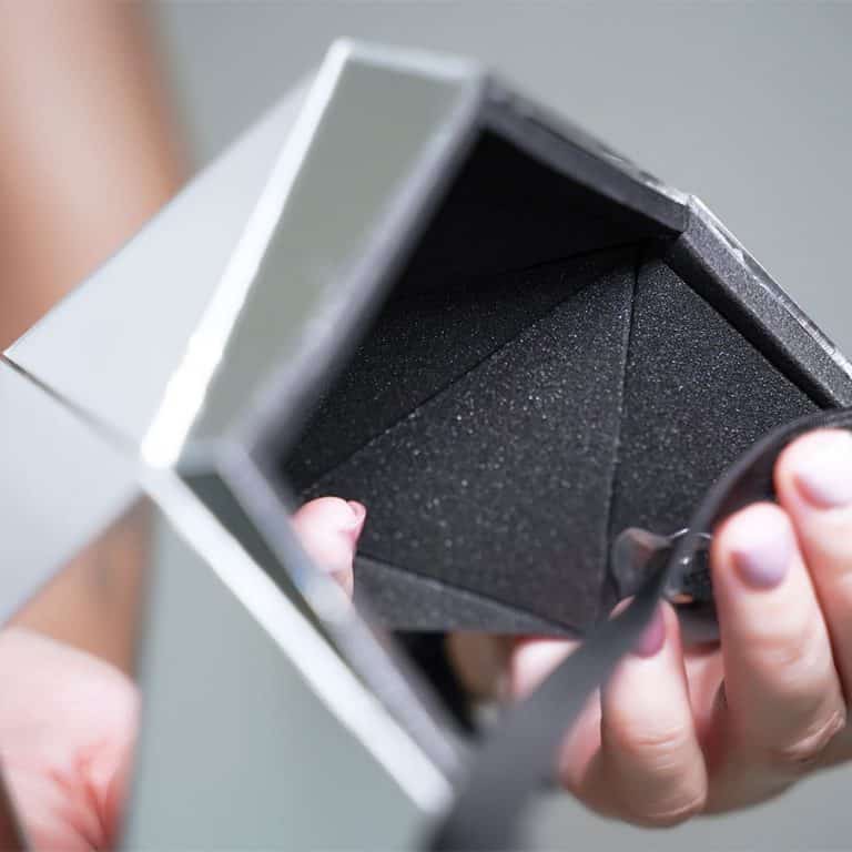 Silver Mirror Low Poly Face Mask by ETERESHOP _M101