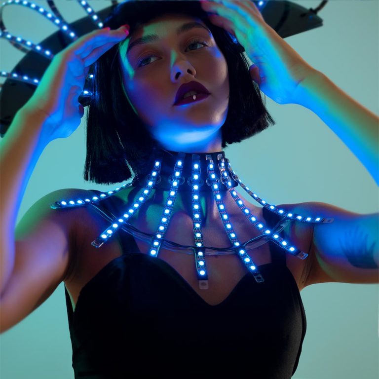 Smart LED Crown with a Collar Egypt Style for Halloween and Festivals ...