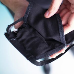 Black Lava Face Mask with Smart LEDs and Сracked Mirror Effect for ...