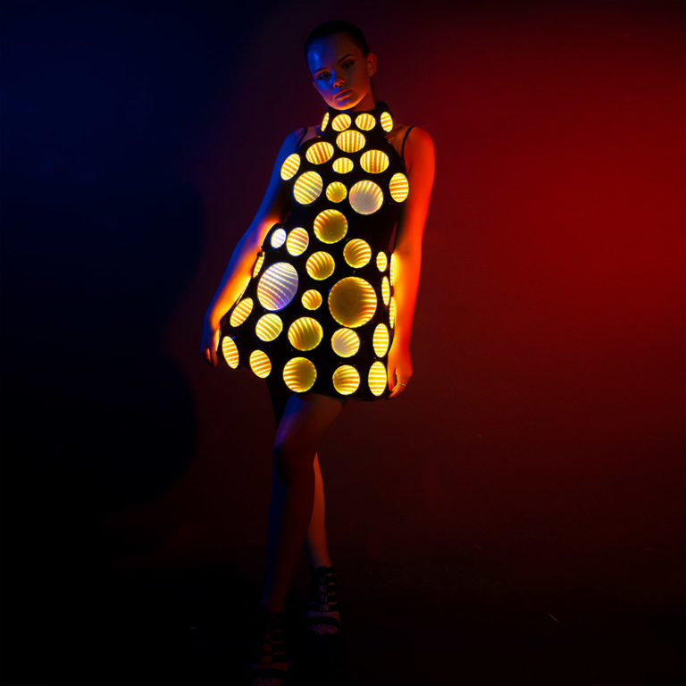 LED light up Infinity Mirror Dress Symmetrical Design _N14 for artists