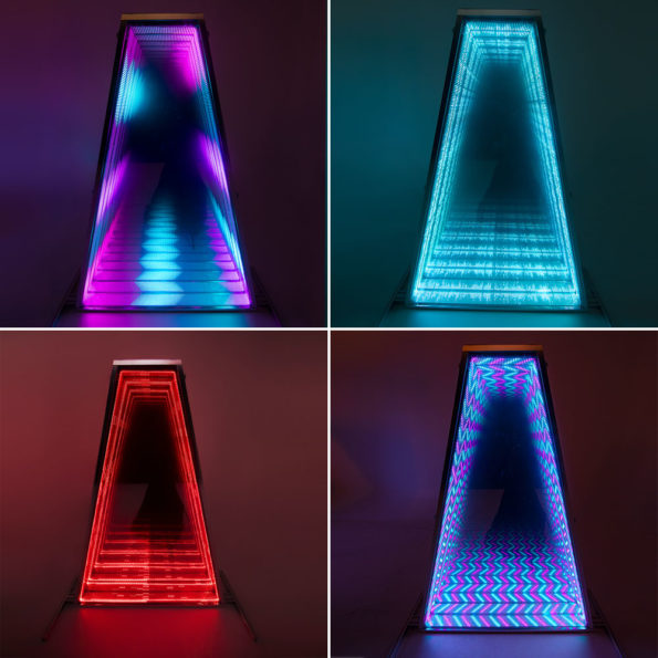Smart 3D Three-cornered Scrolling Logo Led Infinity Mirror
