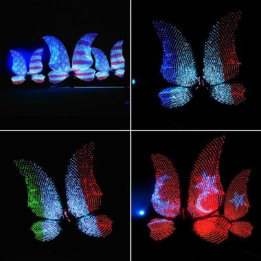 Big LED Pixel Butterfly Wings Costume 2000 LEDs - ETEREshop