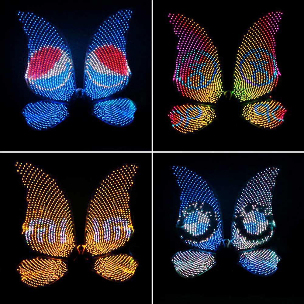 Big LED Pixel Butterfly Wings Costume 2000 LEDs - ETEREshop