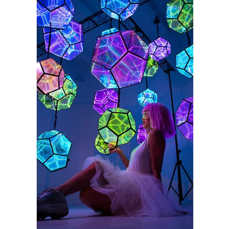 LED Infinity Mirror Dodecahedron Cloud_N12-1 by ETERESHOP