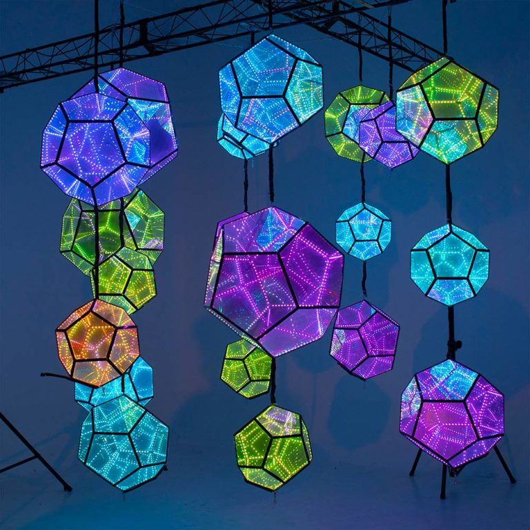 LED Infinity Mirror Dodecahedron Cloud_N12-1 by ETERESHOP