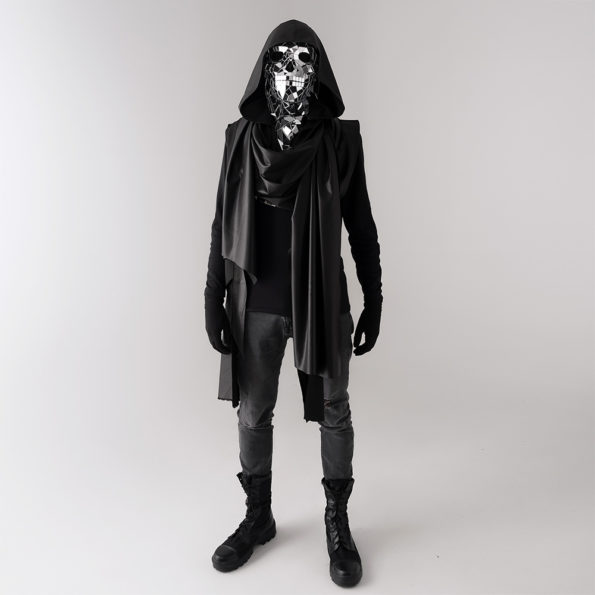 Skull Silver mirror mask/ mens masquerade rave full head edm mask ...