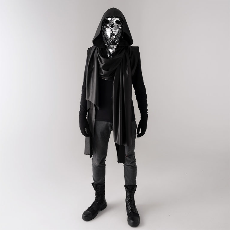 Skull Silver mirror mask/ mens masquerade rave full head edm mask ...