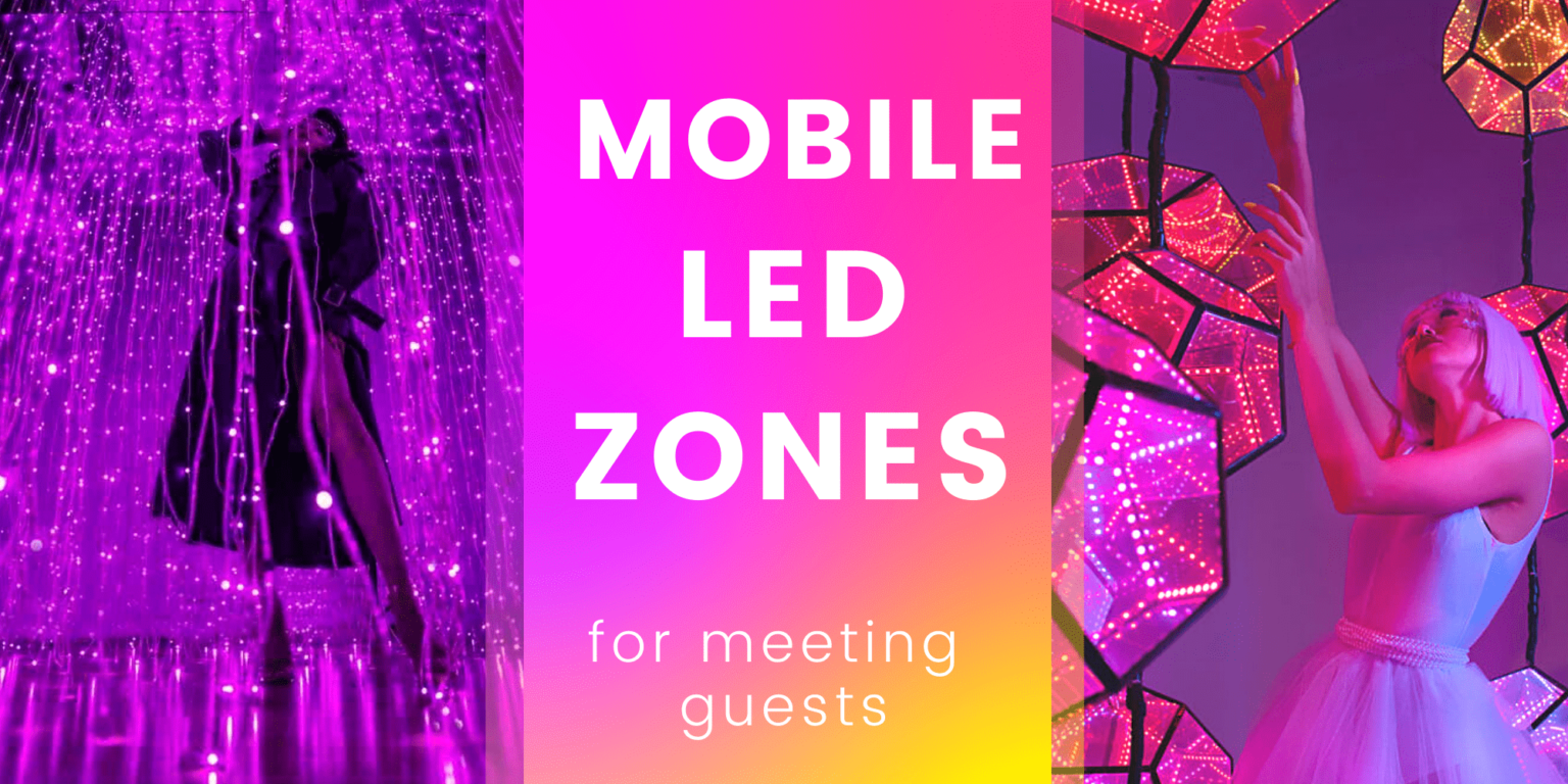 LED Infinity Mirror Dodecahedron Installation, large LED Cube decoration