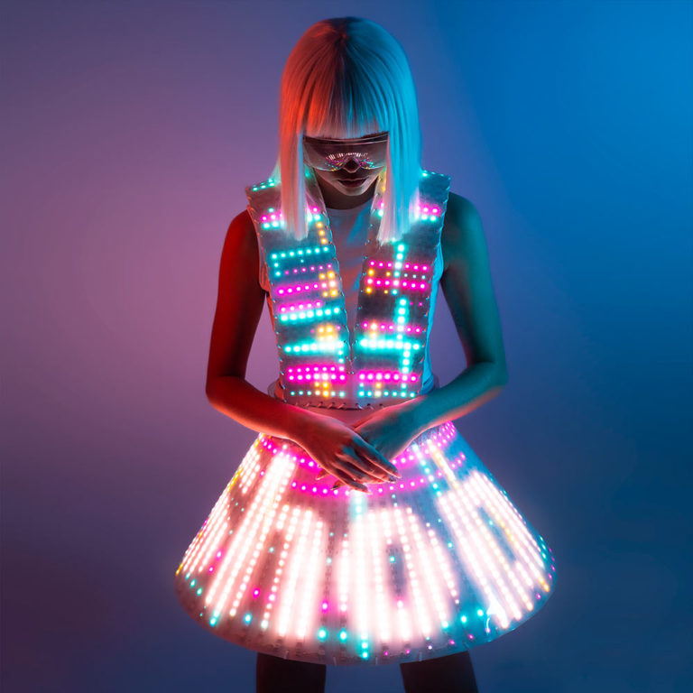 LED clothing, led suit, led outfit for women and men - by ETERESHOP