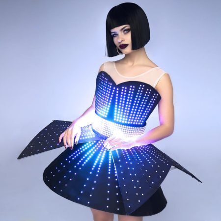 Rave Outfit Smart LED Dress with a Light Up Belt - by ETERESHOP