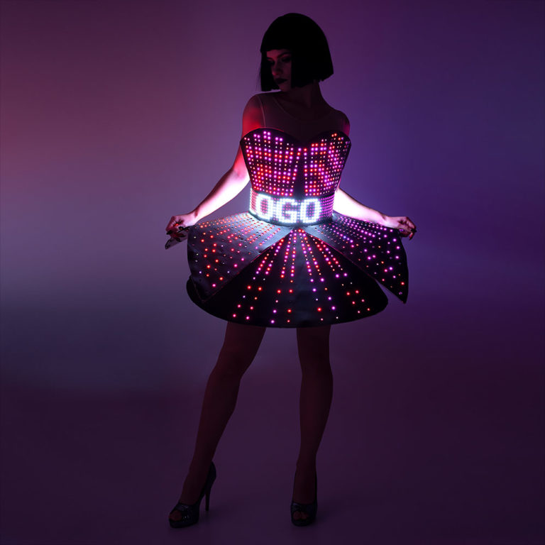 Rave Outfit Smart LED Dress with a Light Up Belt - by ETERESHOP