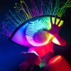 LED Helmet in the Shape of an Eye for Halloween _O32 - by ETERESHOP