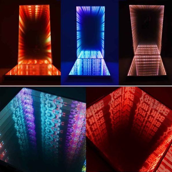 Large 3D LED Infinity Mirror decoration for your party with 8000 LEDs