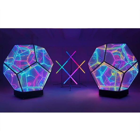 Giant Human-Sized LED Infinity Dodecahedron installation - ETERESHOP