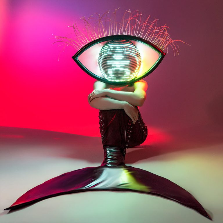 LED helmet in the shape of eye_O32 - by ETERESHOP