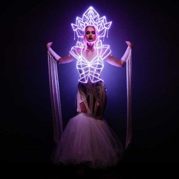 LED Crown White Queen -by ETERESHOP_C25-1-2 for shows and events