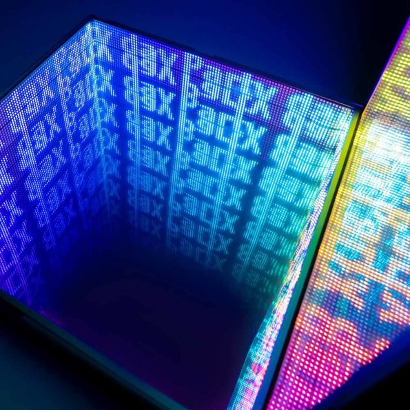 Large 3D LED Infinity Mirror decoration for your party with 8000 LEDs