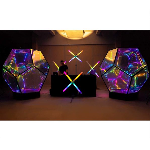 Giant Human-Sized LED Infinity Dodecahedron installation - ETERESHOP