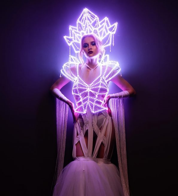 LED Crown White Queen -by ETERESHOP_C25-1-2 for shows and events