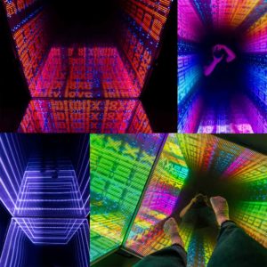 Large 3D LED Infinity Mirror decoration for your party with 8000 LEDs