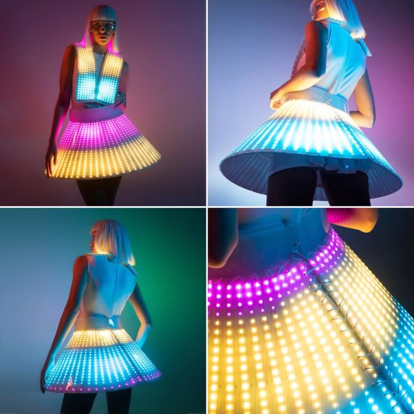 Festive dress glows in the dark EVA for parties - by ETERESHOP