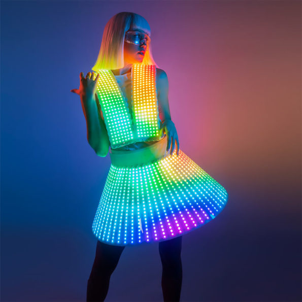 Festive dress glows in the dark EVA for parties - by ETERESHOP