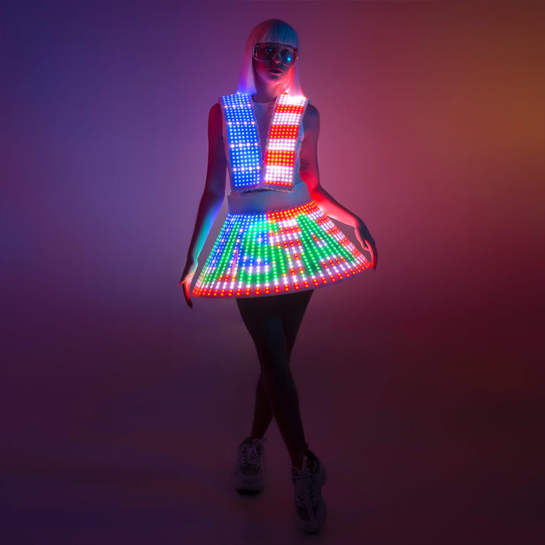 Festive dress glows in the dark EVA for parties - by ETERESHOP