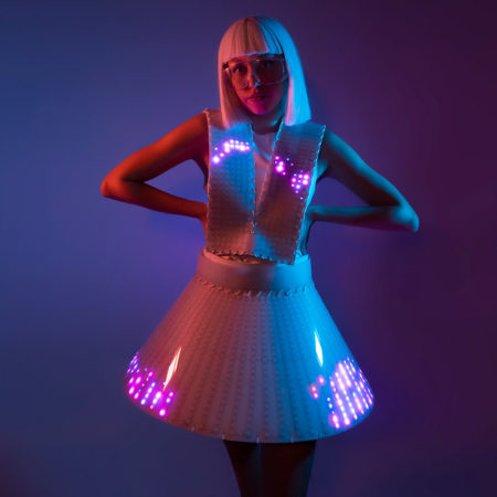 Festive dress glows in the dark EVA for parties - by ETERESHOP