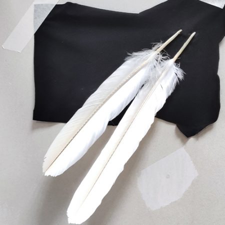How we did it: White feather mechanical wings with LEDs-by ETERESHOP