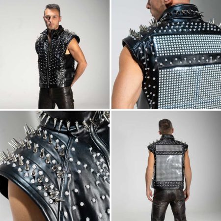 Led biker vest with animation screen and 1812 leds - by ETERESHOP