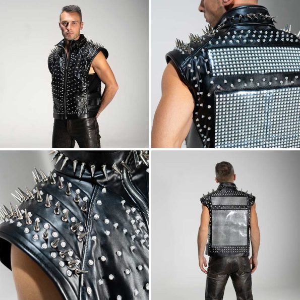 Led biker vest with animation screen and 1812 leds - by ETERESHOP