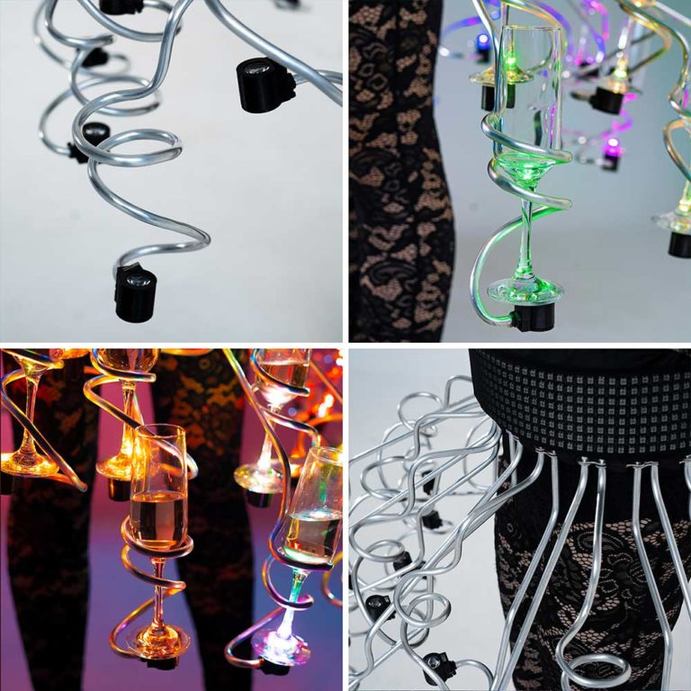 Strolling champagne table dress With 512 LEDs Belt - by ETERESHOP