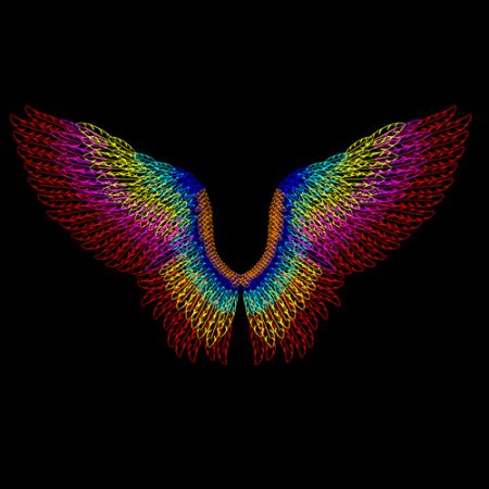 How we did it: White feather mechanical wings with LEDs-by ETERESHOP