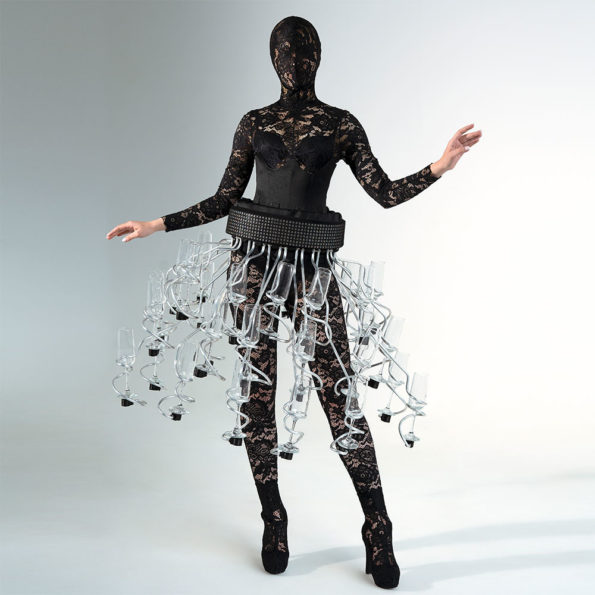 Strolling champagne table dress With 512 LEDs Belt - by ETERESHOP